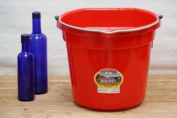 Red Metal Buckets - Bucket Outlet